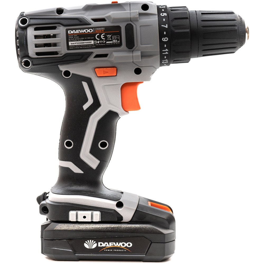 Daewoo U Force 18v Cordless Drill Driver With 2 0ah Battery Charger 50