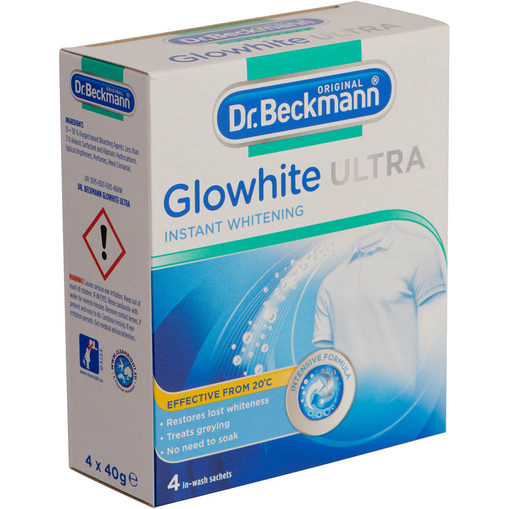 Dr Beckmann Glowhite Fabric Whitener 40g 4 Pack | Wilko