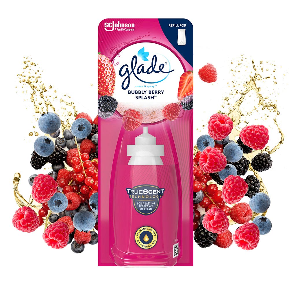 Glade Bubbly Berry Splash Sens and Spray Holder and Refill 18ml | Wilko