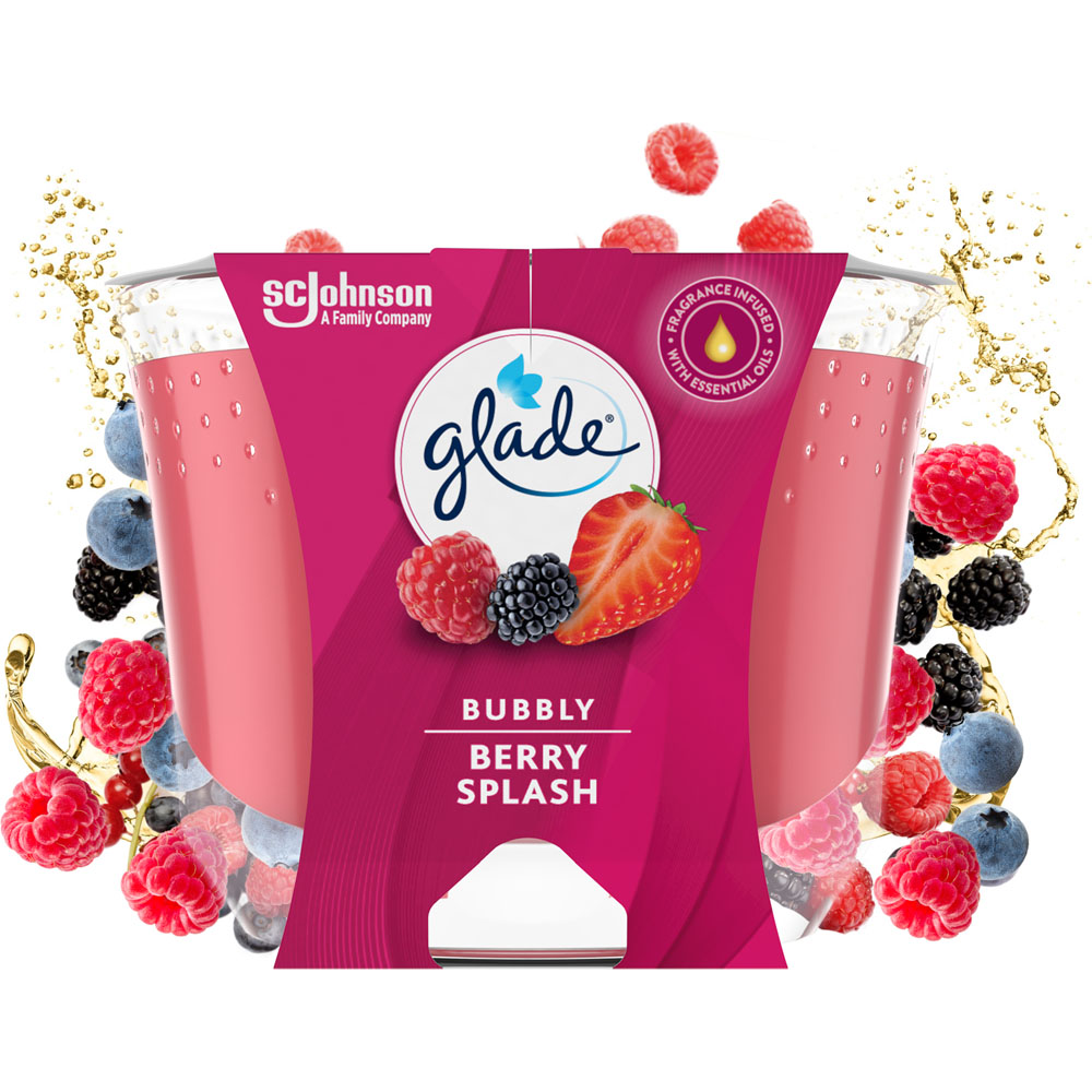 Glade Small Bubbly Berry Splash Scented Candle 129g | Wilko