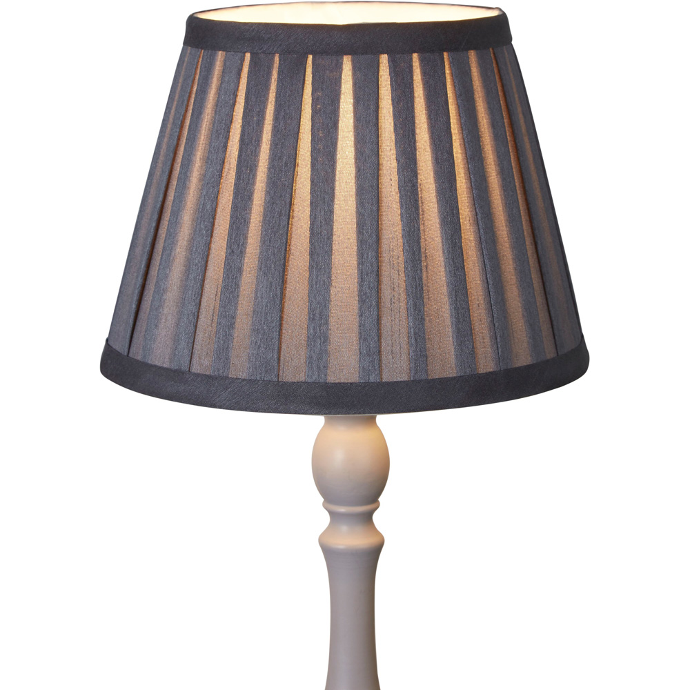 Lighting Collection Barnes Dark Grey Pleated Tapered Lamp Shade 20cm ...