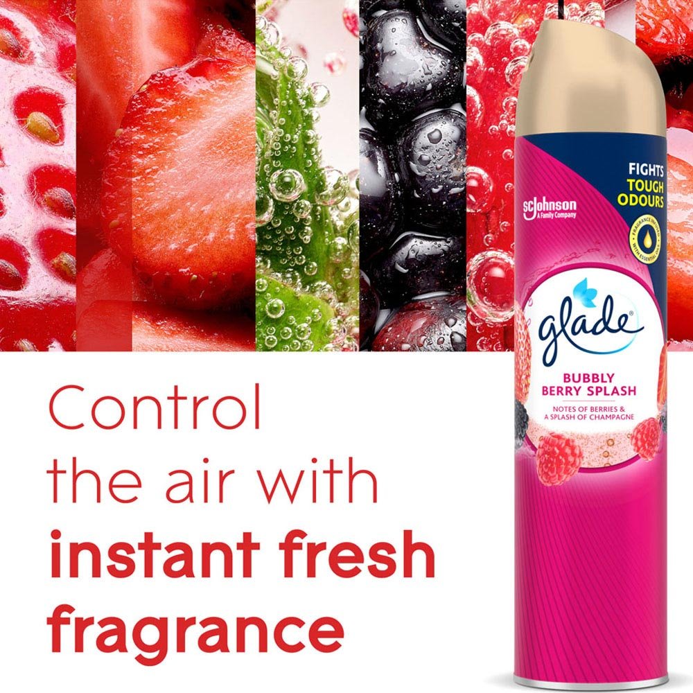 Glade Aerosol Bubbly Berry Splash Freshener 300ml | Wilko