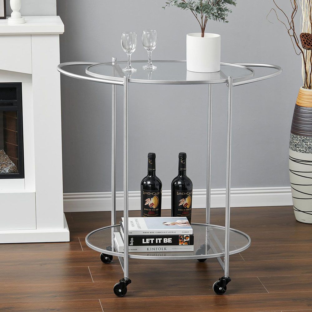 Living and Home 4 Tier Kitchen Serving Trolley with Handles | Wilko