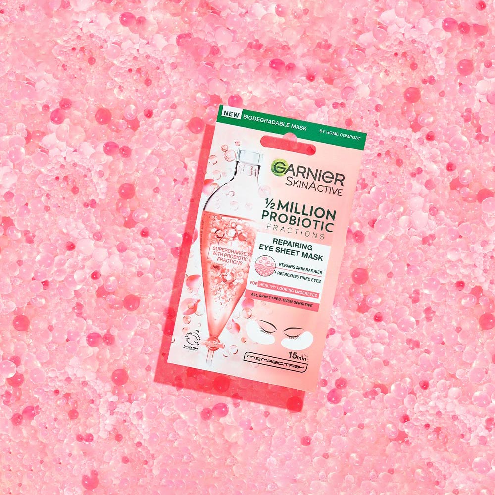 Garnier SkinActive Probiotic Repairing Eye Sheet Mask | Wilko