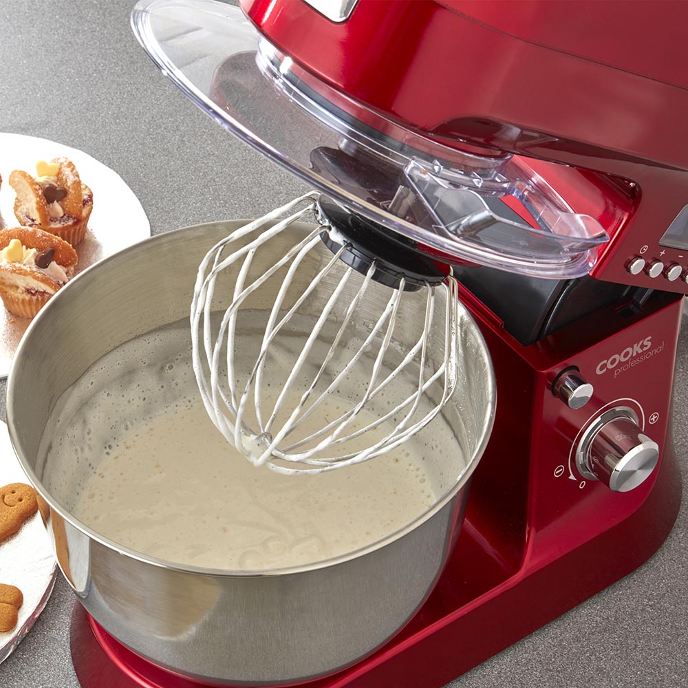 Cooks Professional G1188 Red Stand Mixer 1200W | Wilko