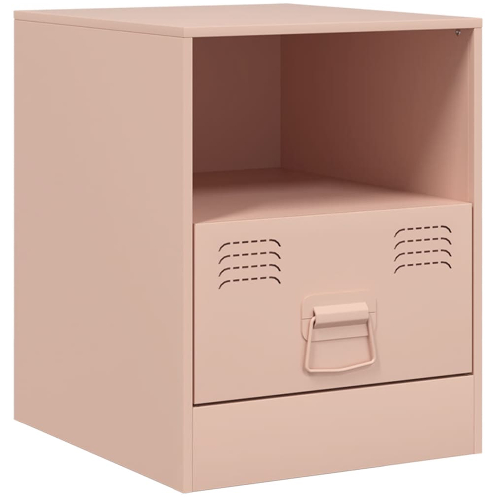 Berkfield Single Drawer Pink Bedside Cabinet | Wilko