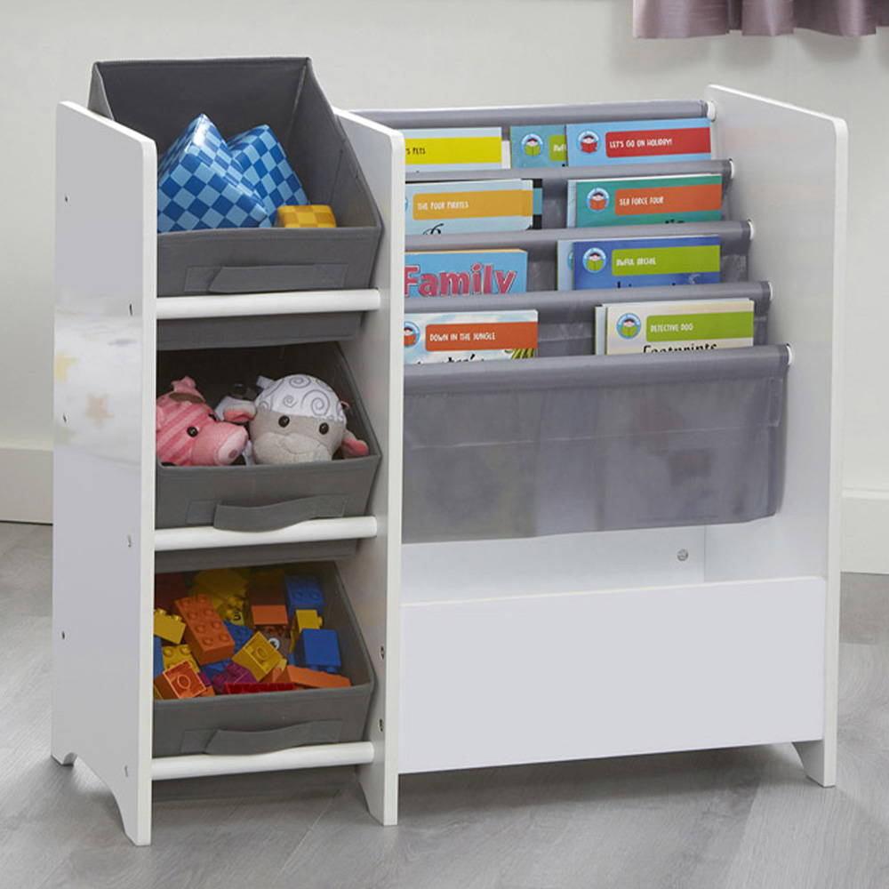 Liberty House Toys Kids White Book Display with Storage