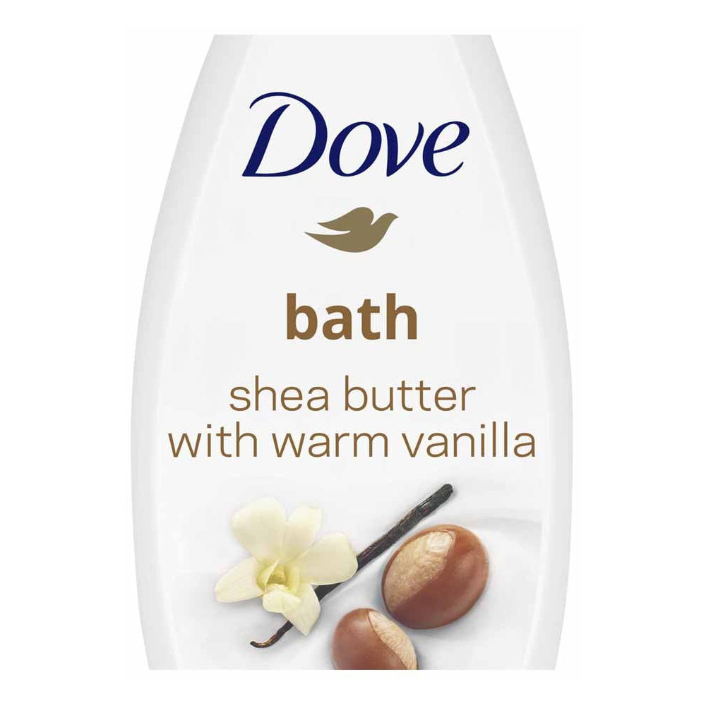 Dove Shea Butter with Warm Vanilla Bubble Bath 450ml Case of 6 | Wilko