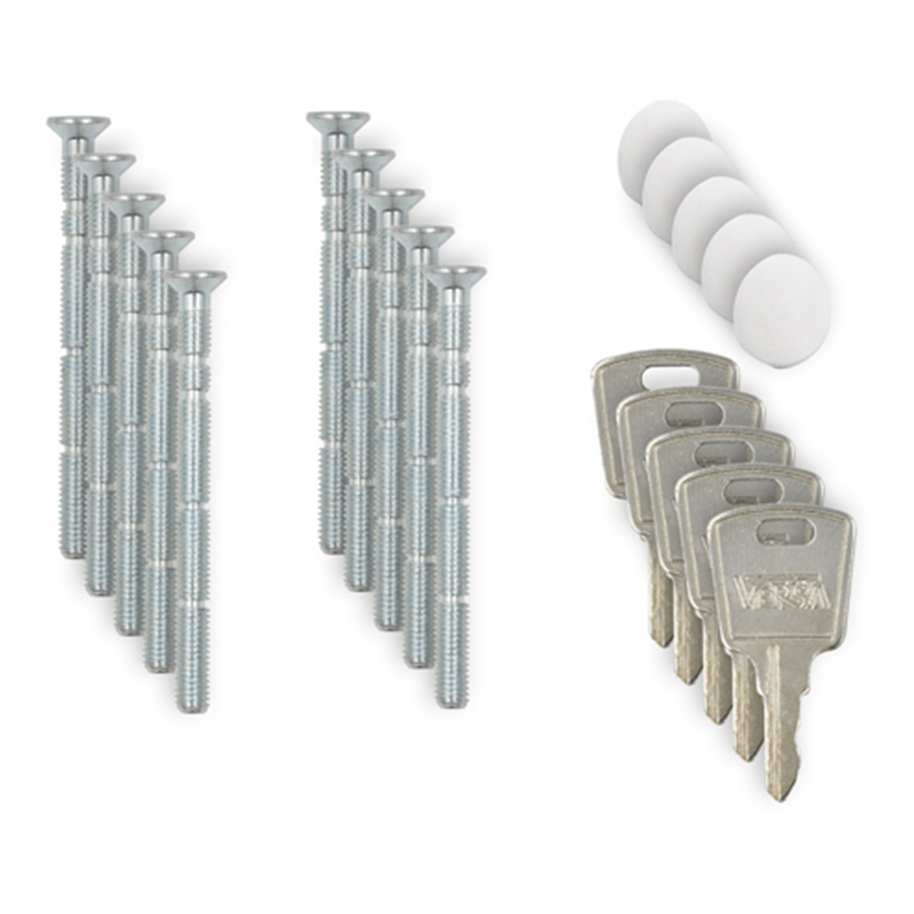 Versa White Lockable Straight Window Handle with 5 Precut Spindles | Wilko