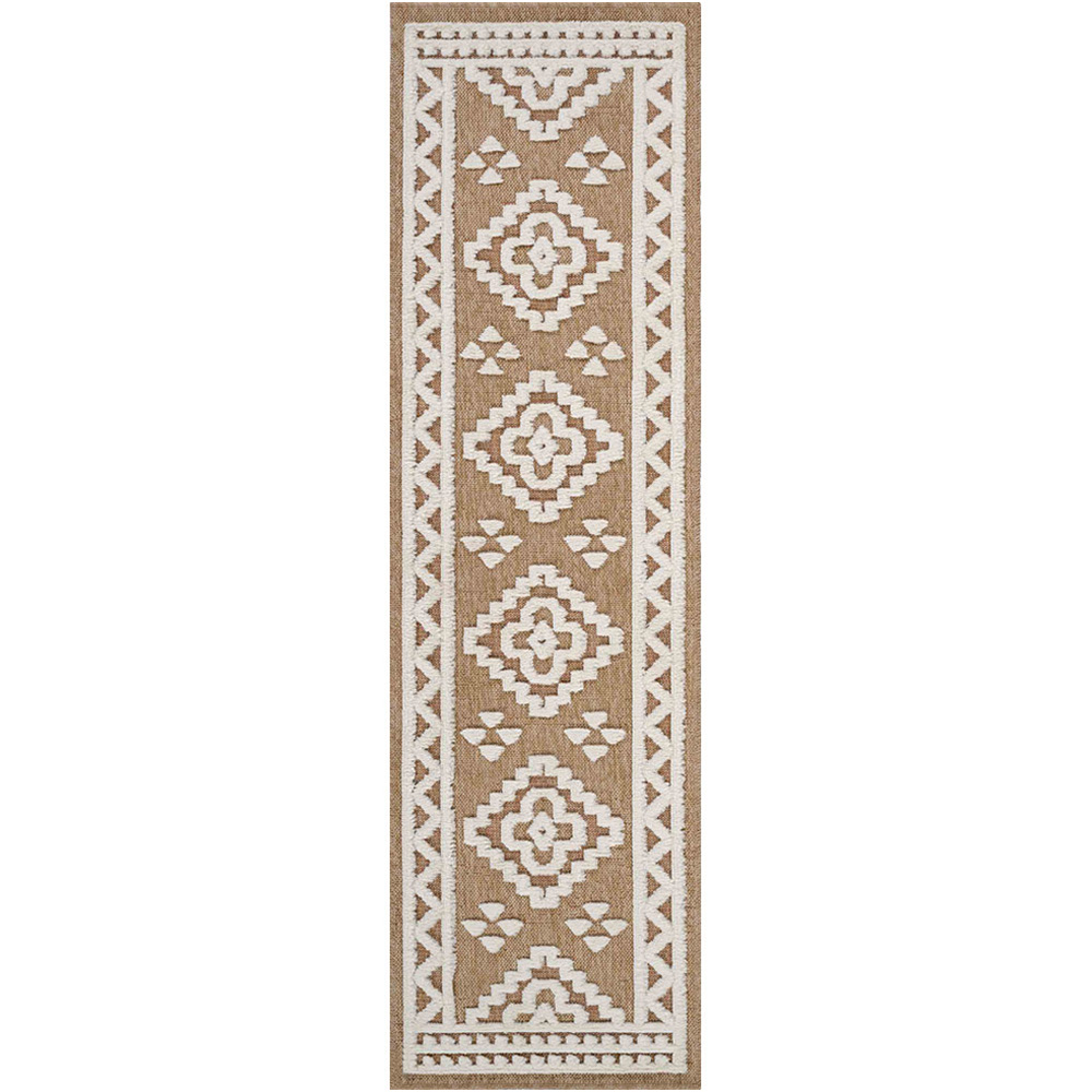 Desire Rugs Harper Cream Diamond Rug 60 x 220cm | Wilko