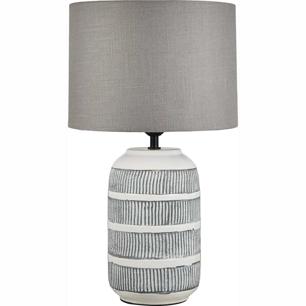 The Lighting and Interiors Millie Etched Ceramic Table Lamp | Wilko
