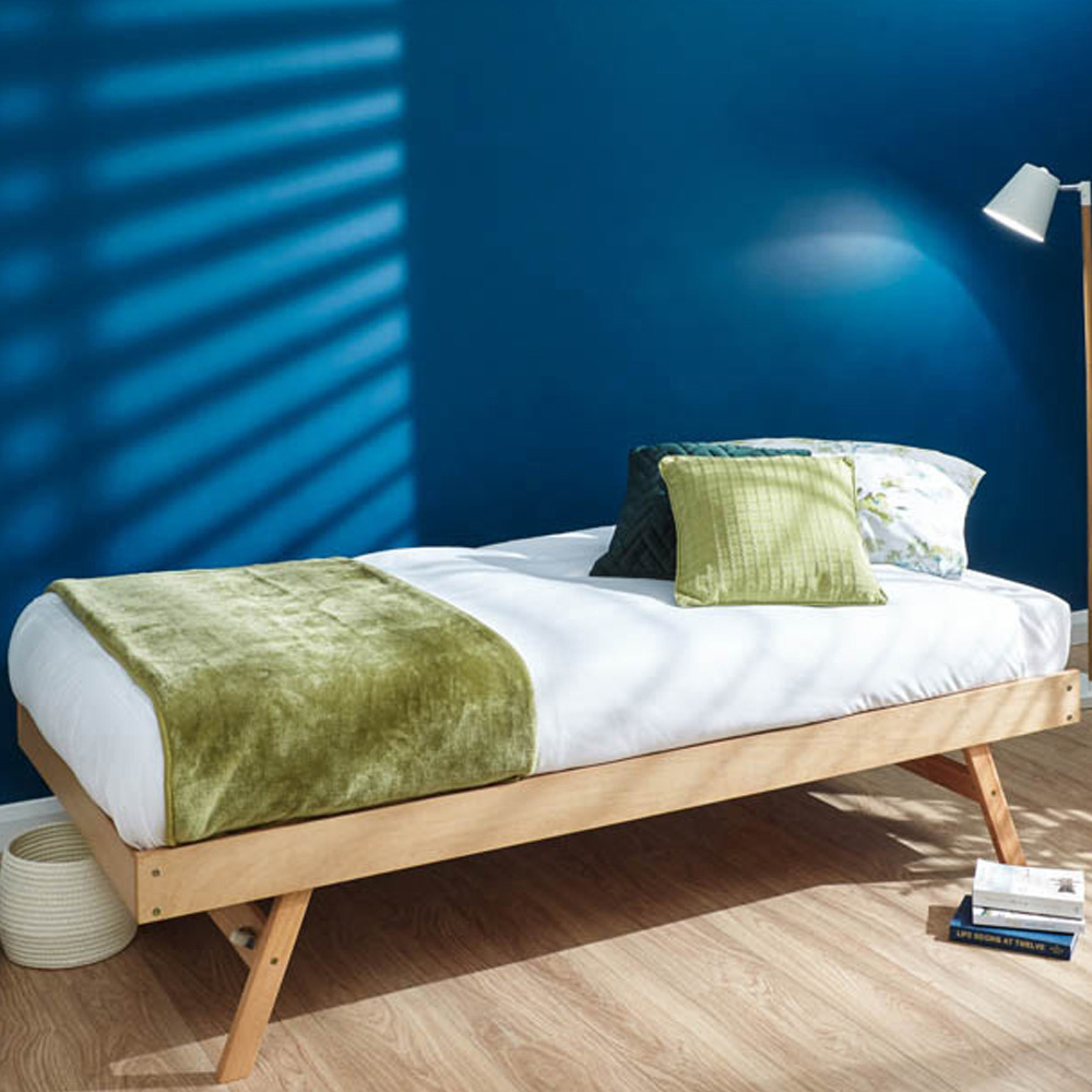 GFW Madrid Oak Wooden Trundle Day Bed Wilko