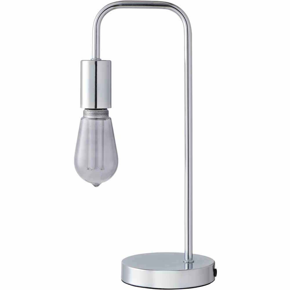Wilko Chrome Angled Table Lamp | Wilko