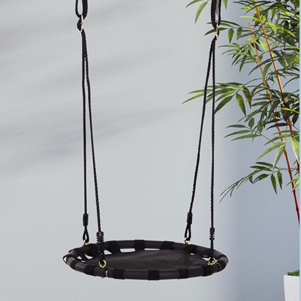 Kids Black Metal Mesh Swing 60cm | Wilko