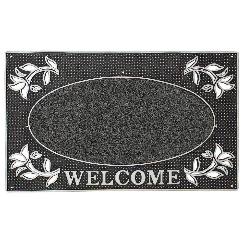 JVL Welcome Silver Mat 45 x 75cm | Wilko