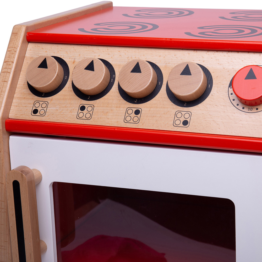Tidlo Kids Red Wooden Toy Cooker | Wilko