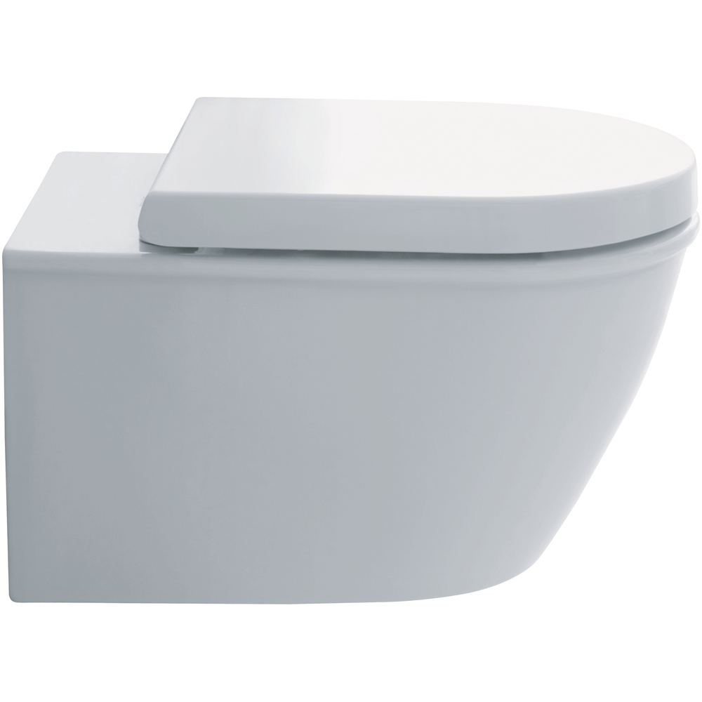 Duravit White Toilet Seat and Cover 370 x 431mm | Wilko