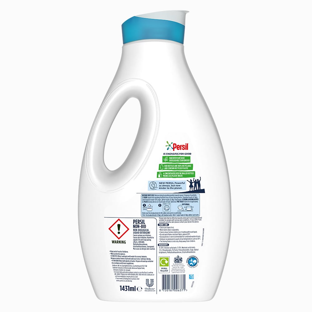 Persil Non Bio Liquid Detergent 53 Washes 1.431L | Wilko