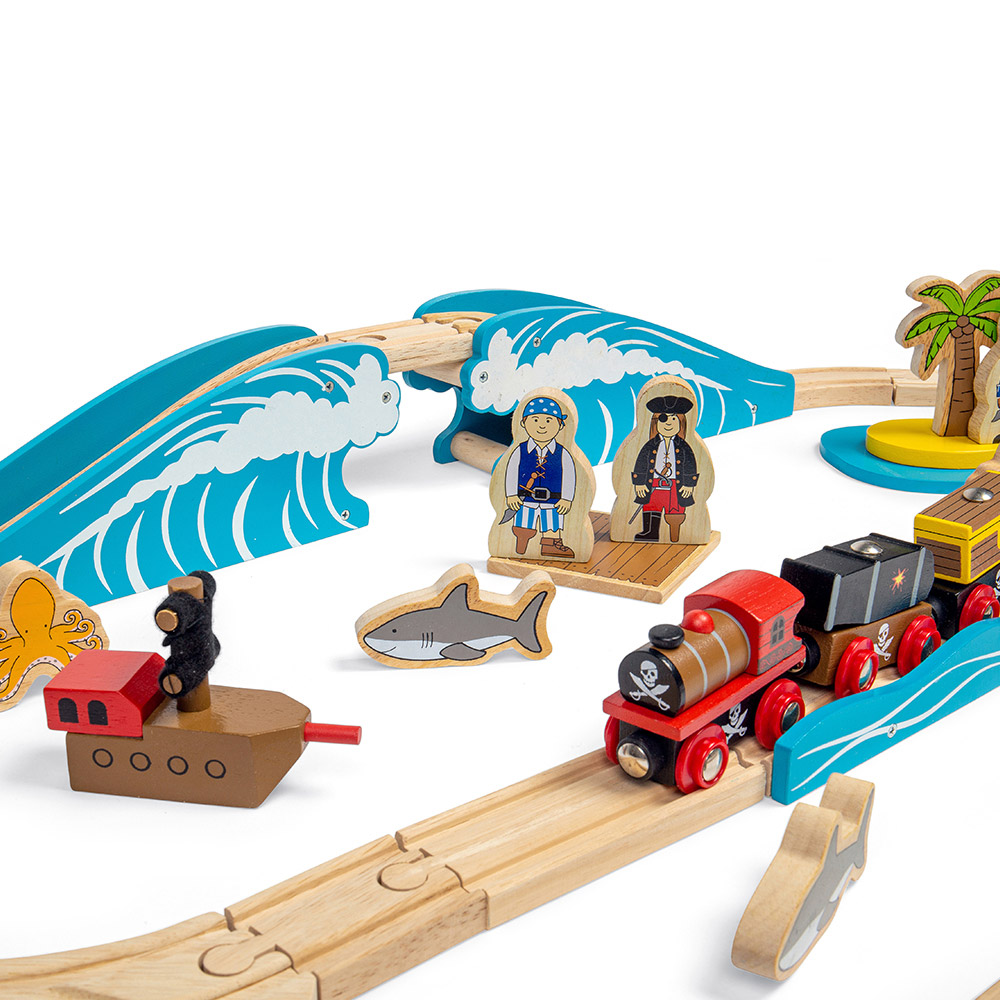 BigJigs Toys Rail Pirate Train Set | Wilko