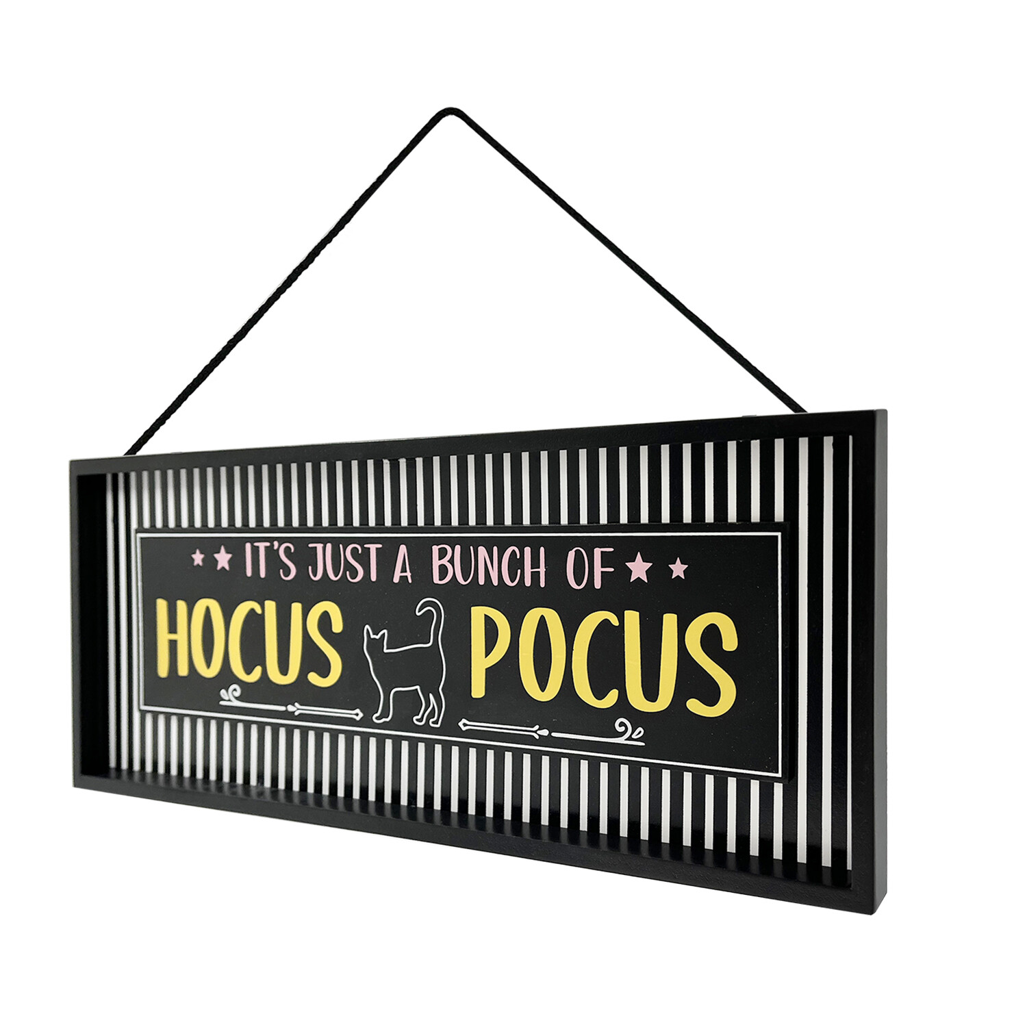 Monochrome Hocus Pocus Hanging Sign Black | Wilko