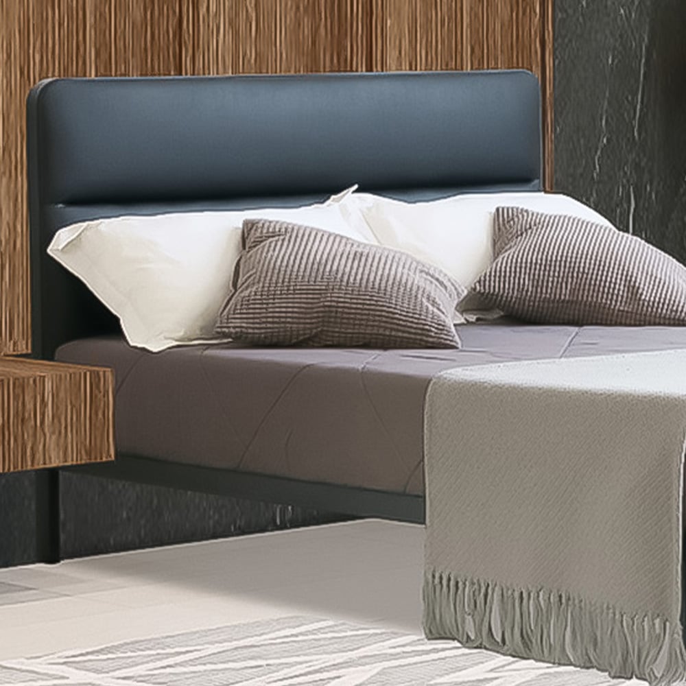 Leather headboard double bed store
