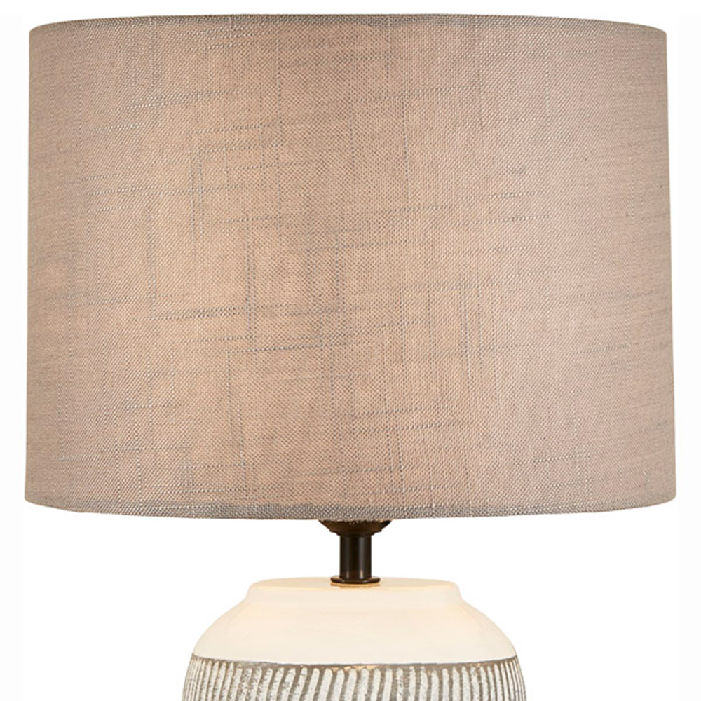The Lighting and Interiors Millie Etched Ceramic Table Lamp | Wilko