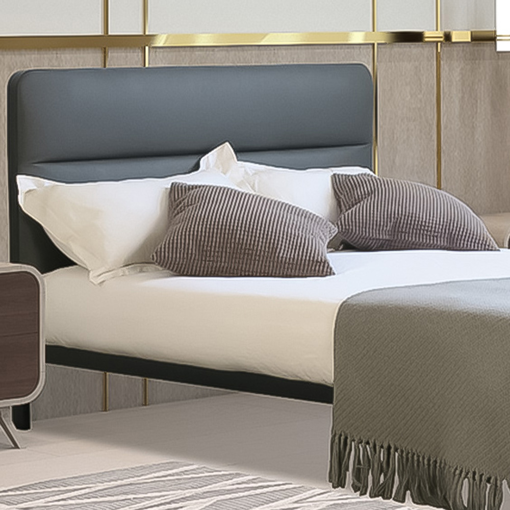 Bed frame leather headboard store