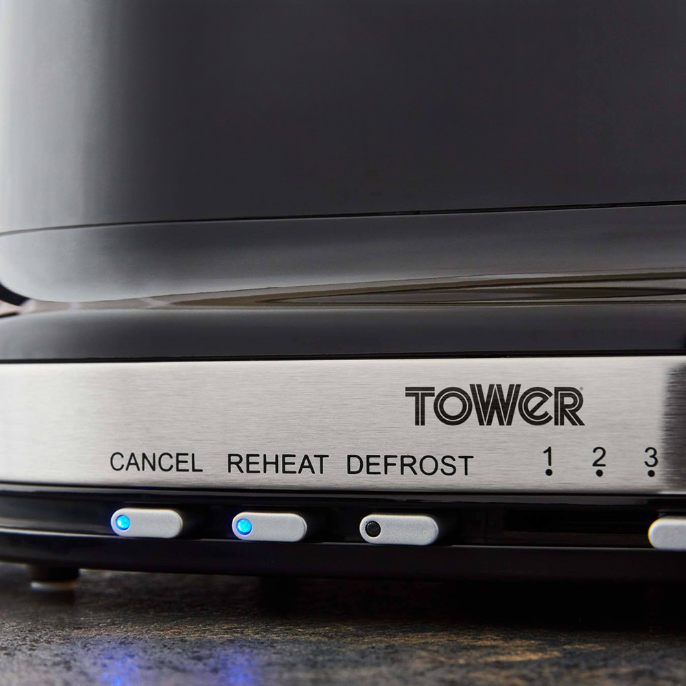 Tower T20043NOR Belle Black 2 Slice Toaster 800W | Wilko