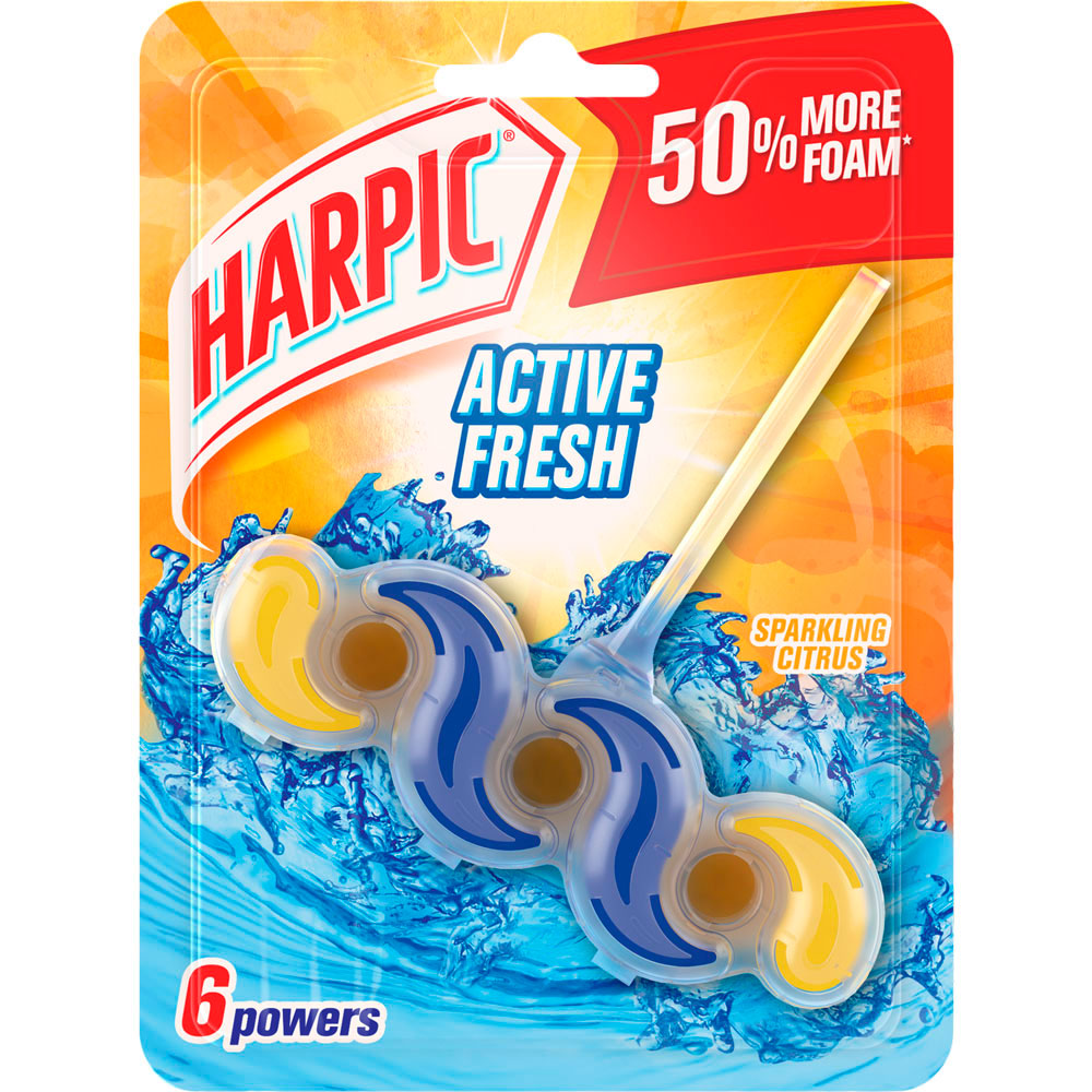 Harpic Sparkling Citrus Active Fresh Power Toilet Block Cleaner | Wilko