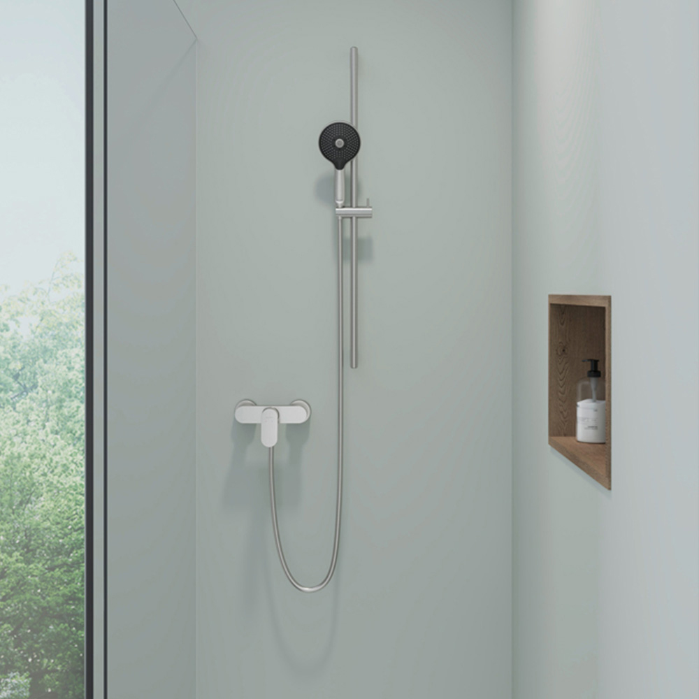 Duravit Stainless Steel Shower Rail 900mm | Wilko