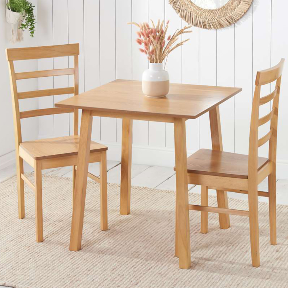 Stonesby Upton 2 Seater Square Dining Set Brown | Wilko