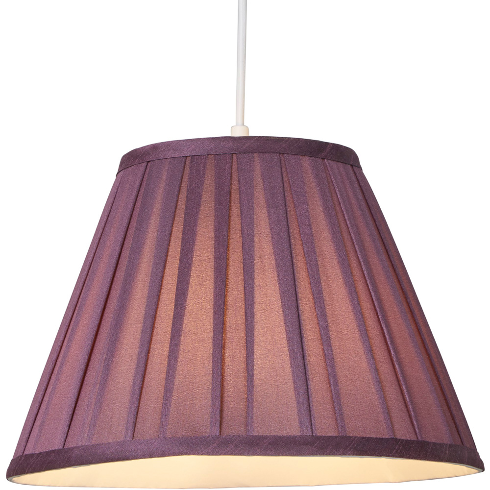 Lighting Collection Barnes Plum Pleated Tapered Lamp Shade 30cm | Wilko