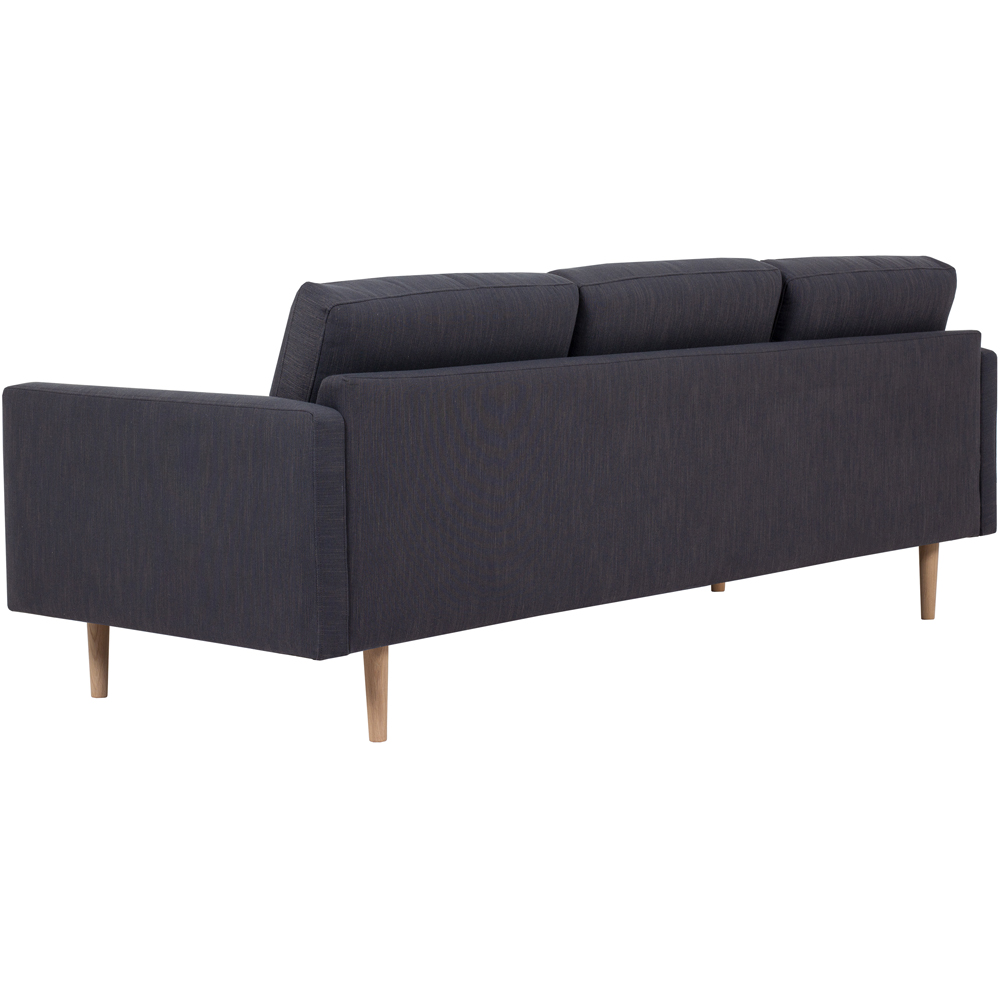 Florence Larvik 3 Seater Anthracite LH Chaiselongue Sofa with Oak Legs | Wilko