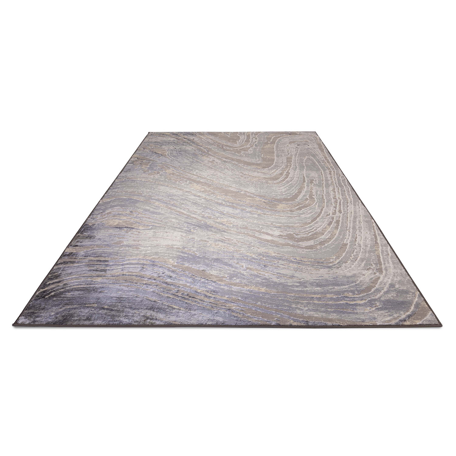 Marble Wave Rug Slate Grey 66cm | Wilko