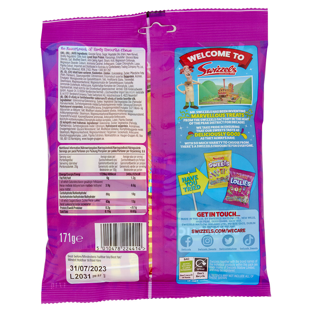 Swizzels Curious Chews 171g | Wilko Swizzels Curious Chews 171g | Wilko