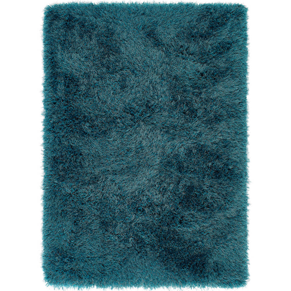 Origins Extravagance Teal Shaggy Rug 120 x 170cm | Wilko