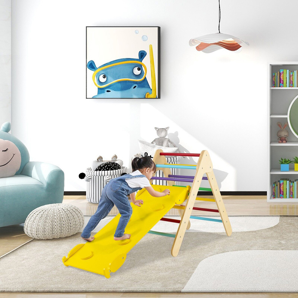 Costway Multicolour Wooden Reversible Lamp Ladder Set | Wilko