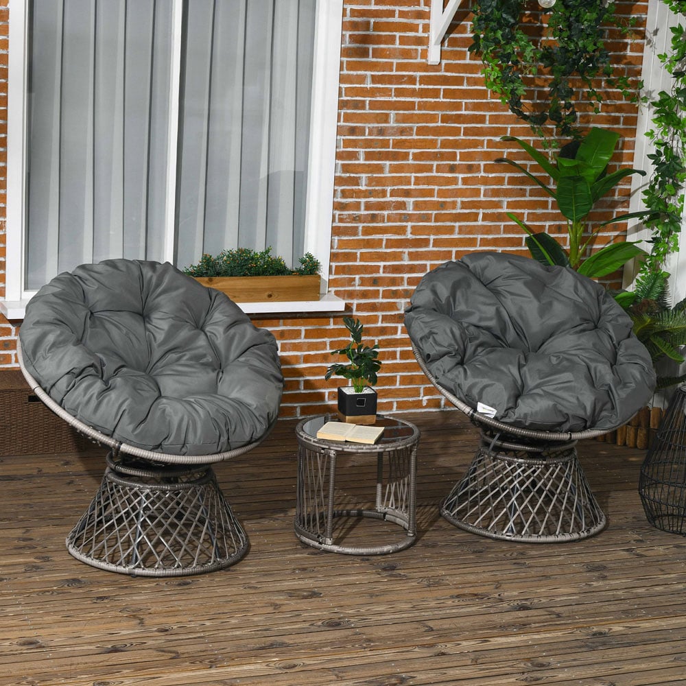 Outsunny bistro set grey store