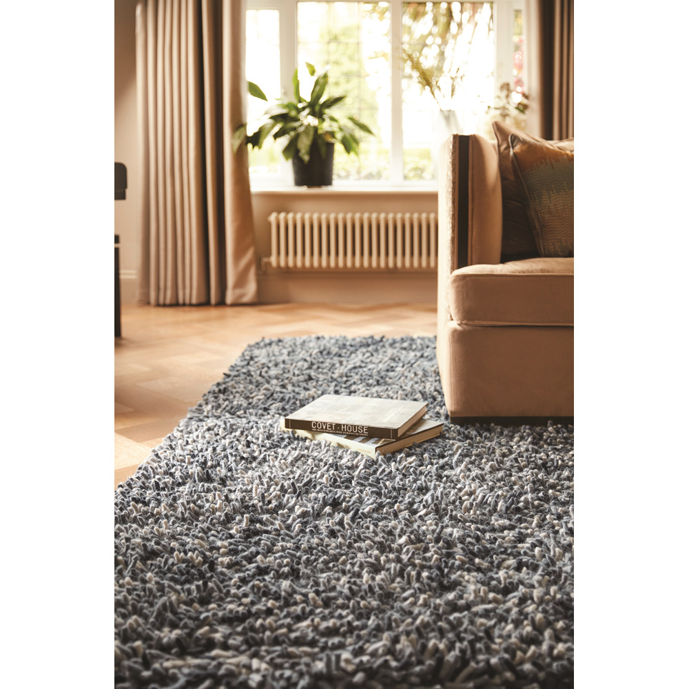 Origins Grey Rocks Shaggy Rug 120 x 170cm | Wilko