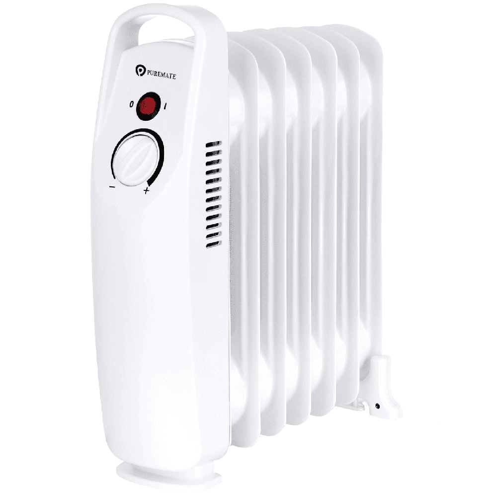 PureMate White Mini Oil Radiator 700W | Wilko