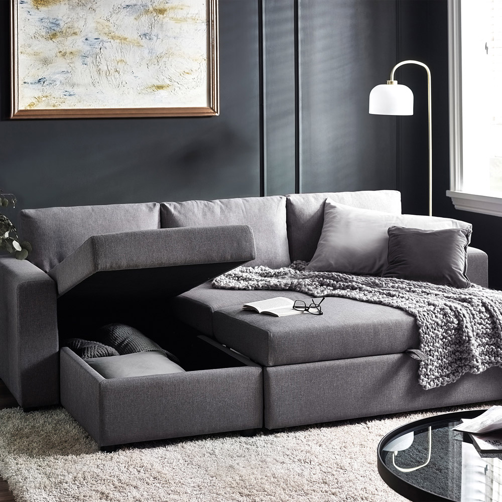 Julian Bowen Angel Double Sleeper Light Grey Sofa Bed