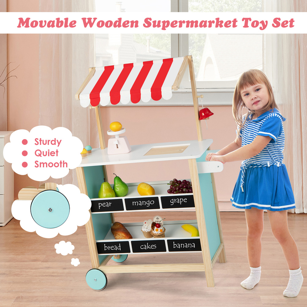 Supermarket playset wooden store