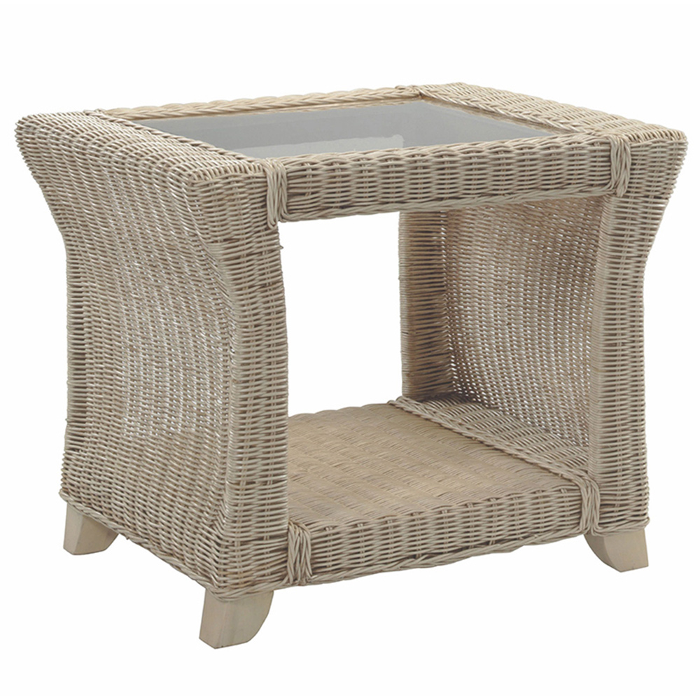 Desser Dijon Cane Natural Rattan Side Table | Wilko
