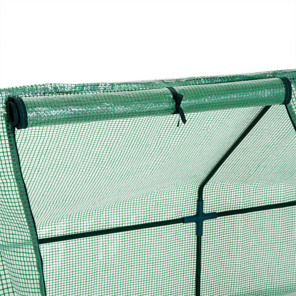 Outsunny Portable Plastic Mesh Cover 8.8 x 2.9ft Greenhouse | Wilko