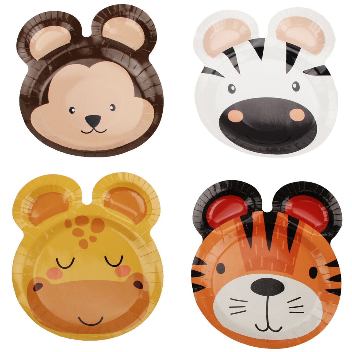 Safari Animal Shaped Plates 8 Pack | Wilko
