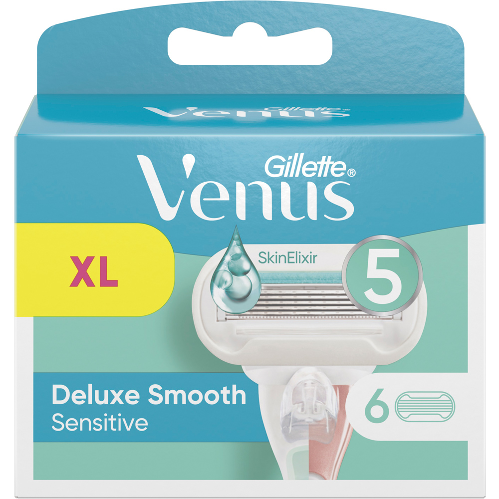Venus Deluxe Smooth Women's Sensitive Razor 6 Blade | Wilko