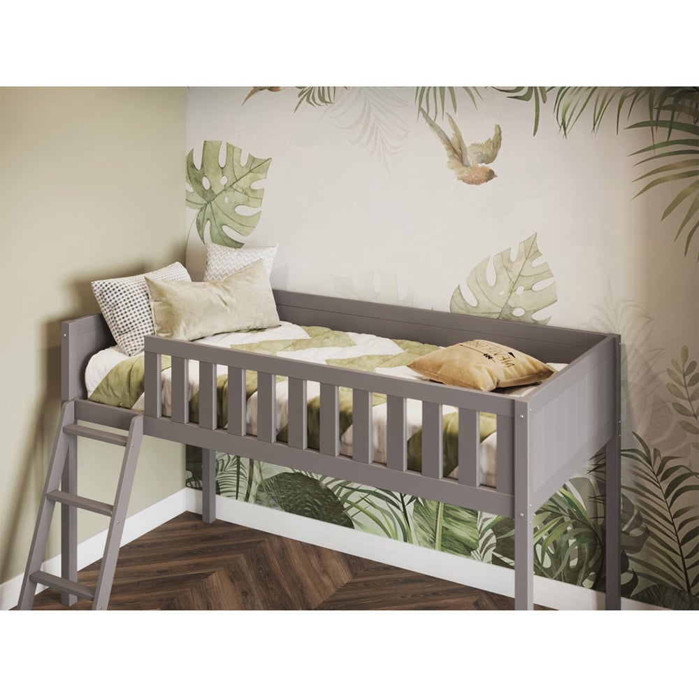 Flair Bea Shorty Grey Wooden Mid Sleeper Cabin Bed Wilko