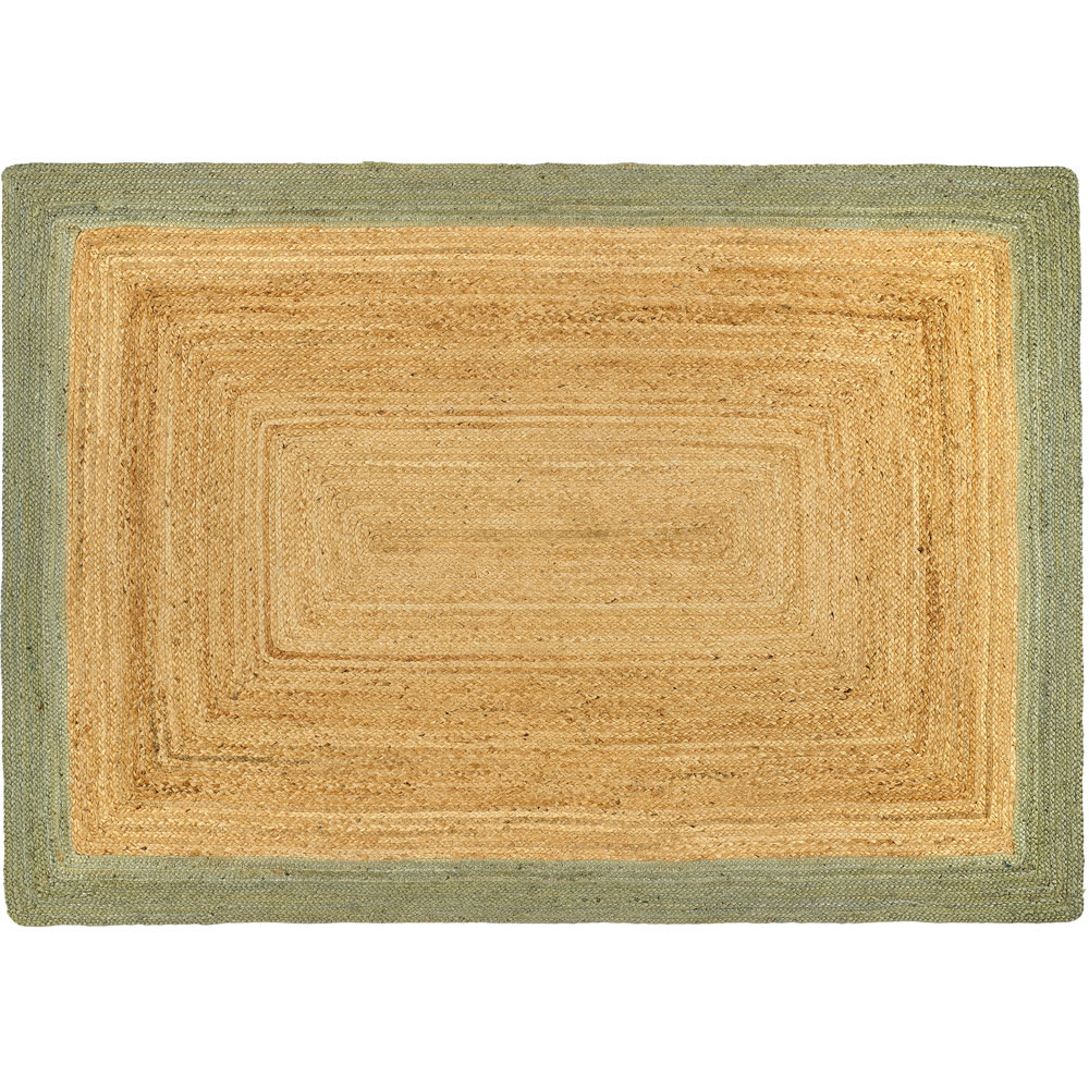 Origins Sage Green Border Jute Rug 160 x 230cm | Wilko