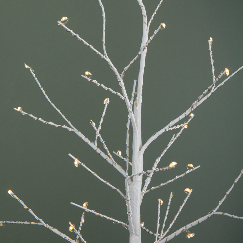 Samuel Alexander 48 Warm White LED Micro Pre-Lit Christmas Twig Tree ...