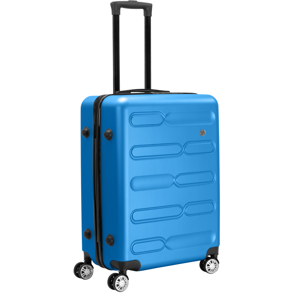 SA Products Set of 3 Blue Hard Shell Suitcases with Combination Lock ...